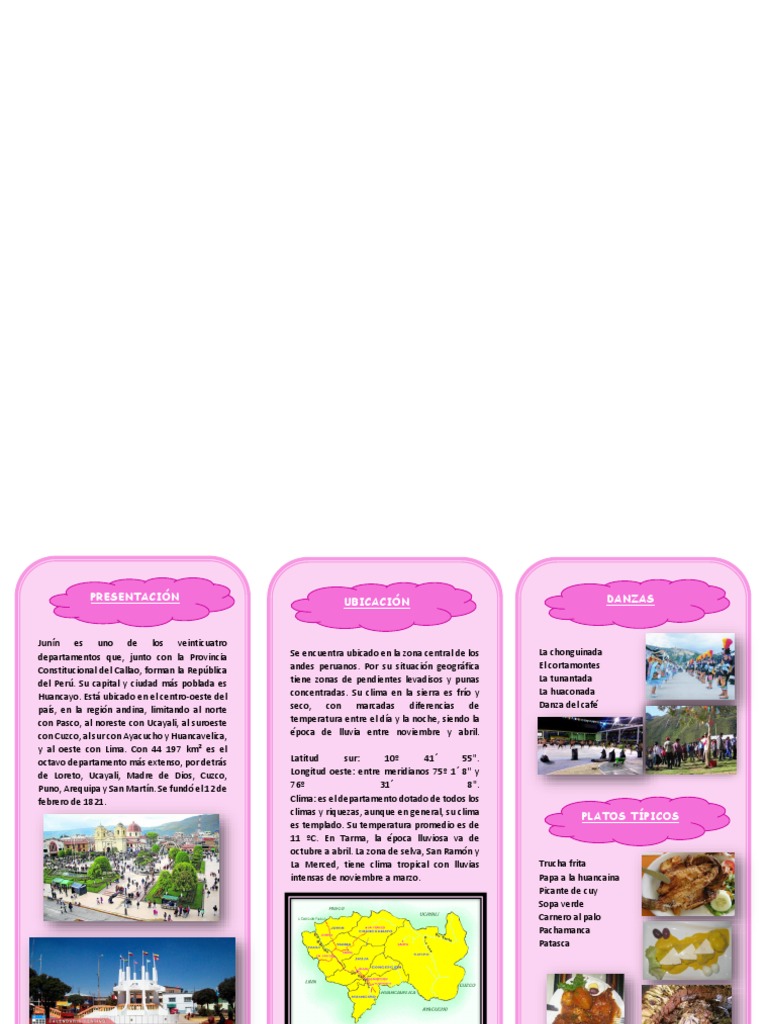 Triptico Junin | PDF | Ciencias de la Tierra | Perú