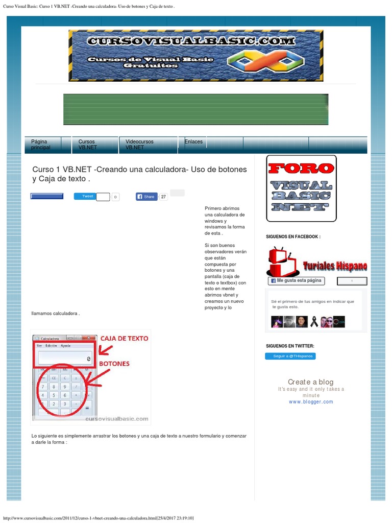 Curso Visual Basic - Curso 1 VB - Net - Creando Una Calculadora - Uso ...