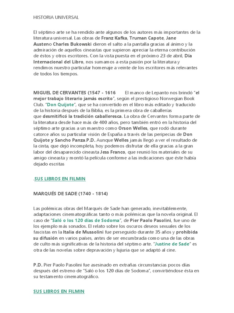 Historia Universal | PDF | Julio Verne | James Joyce