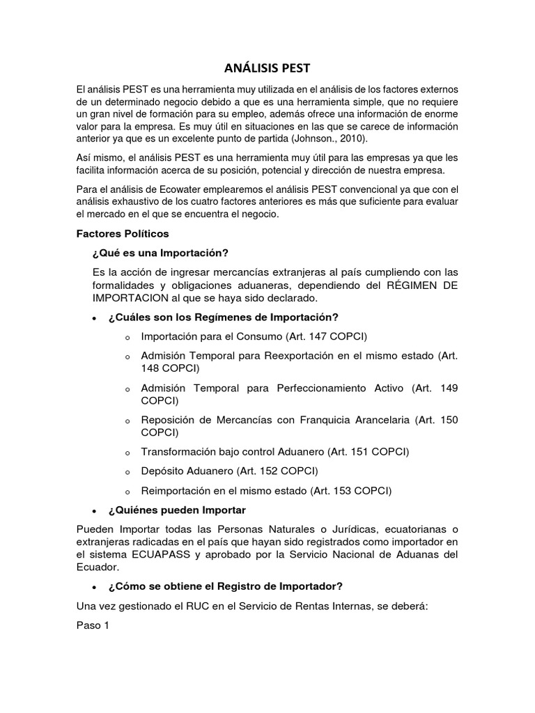Análisis PEST completo para evaluar el mercado y contexto externo de ...