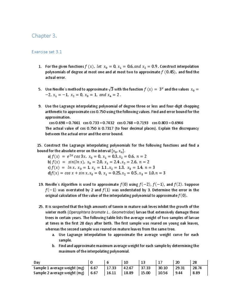 Chapter 3 | PDF | Interpolation | Spline (Mathematics)