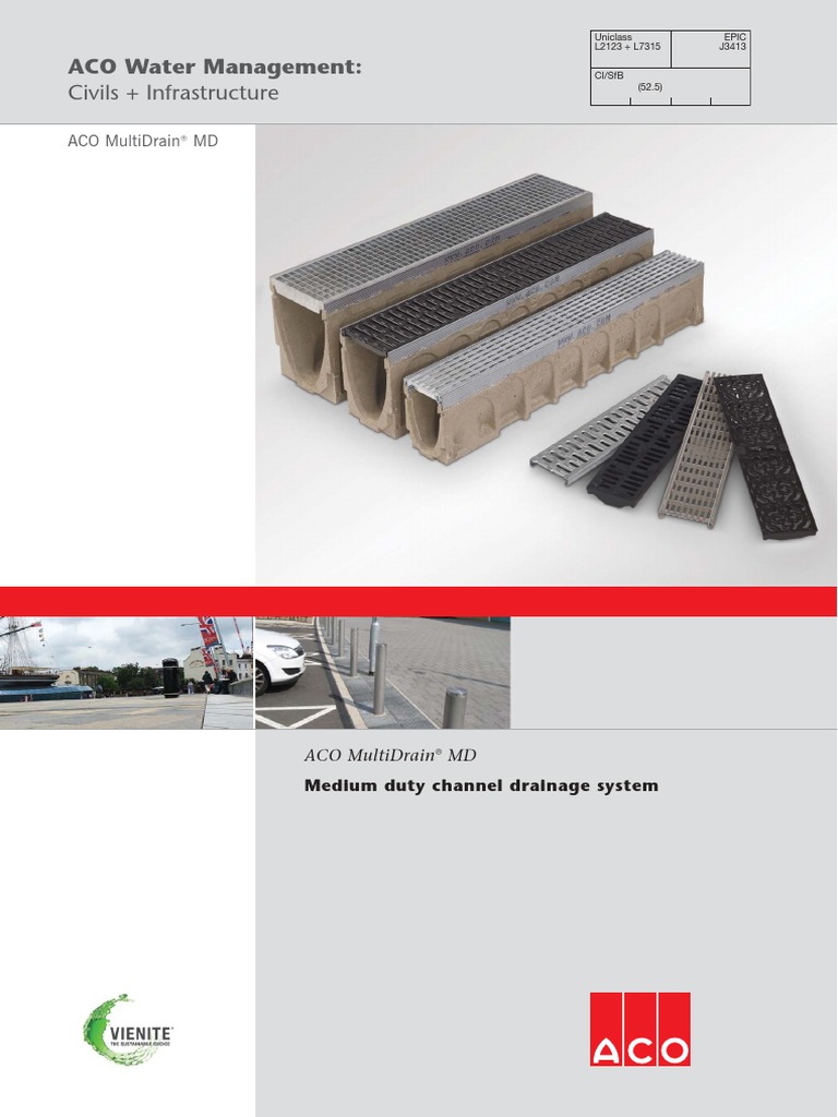 ACO MultiDrain MD Brochure | PDF | Drainage | Steel