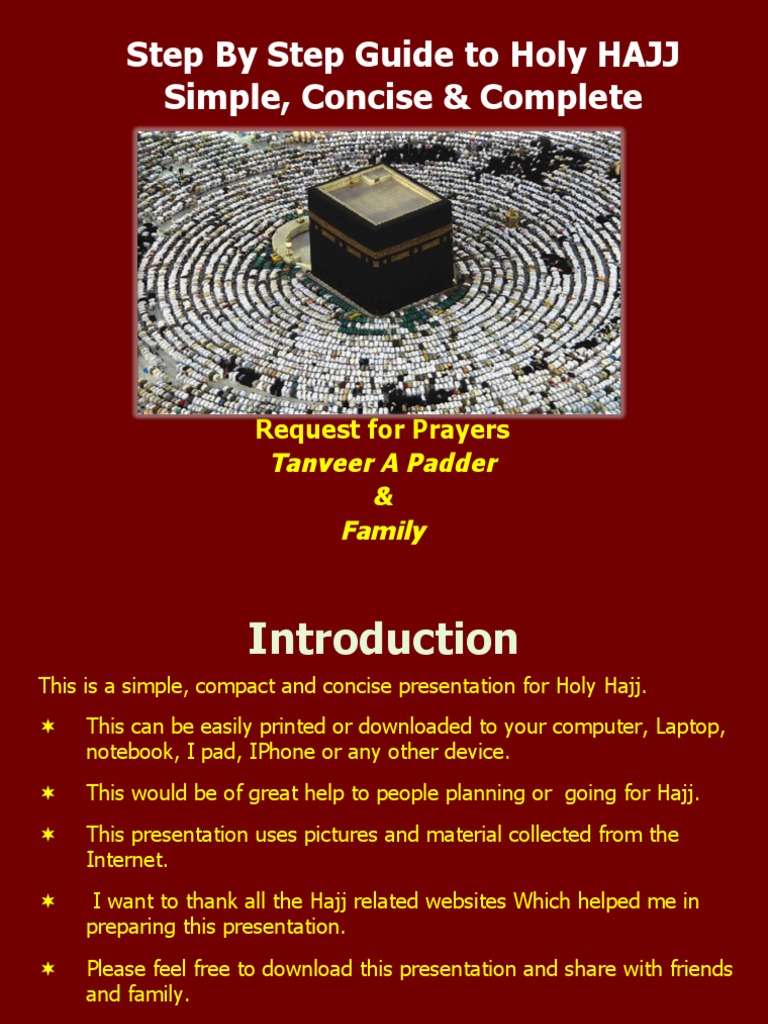 A Concise Guide to the Rites of Hajj According to the Tamattu' Method ...