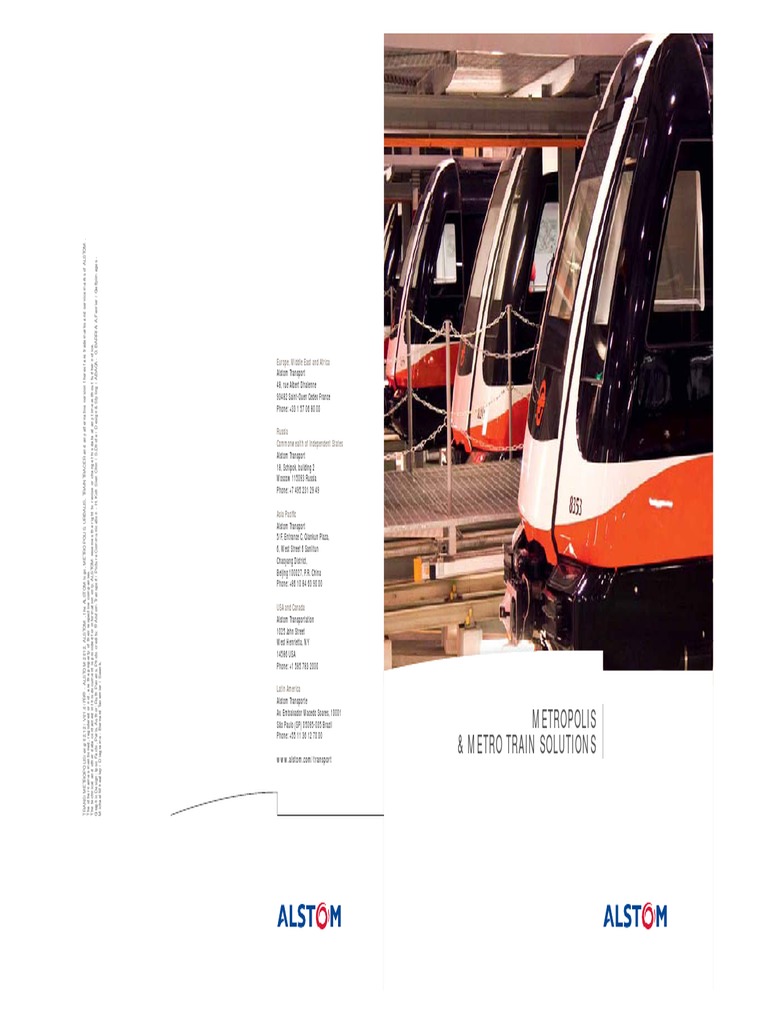 Brochure - Rolling Stock - Metropolis Metro - English | PDF | Rapid ...