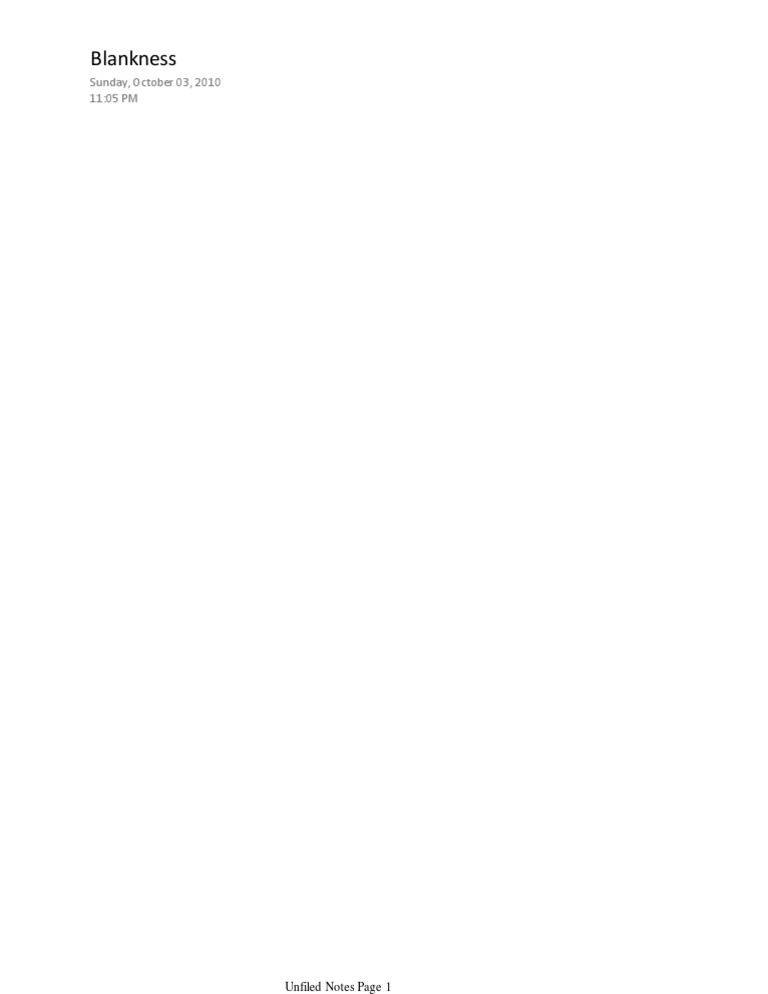 Blankness | PDF
