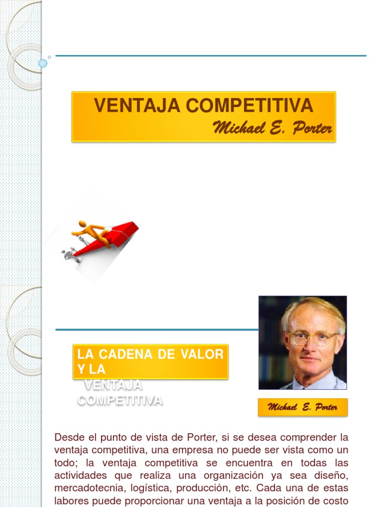 Ventaja Competitiva Michael Porter | Cadena de valor | Ventaja competitiva