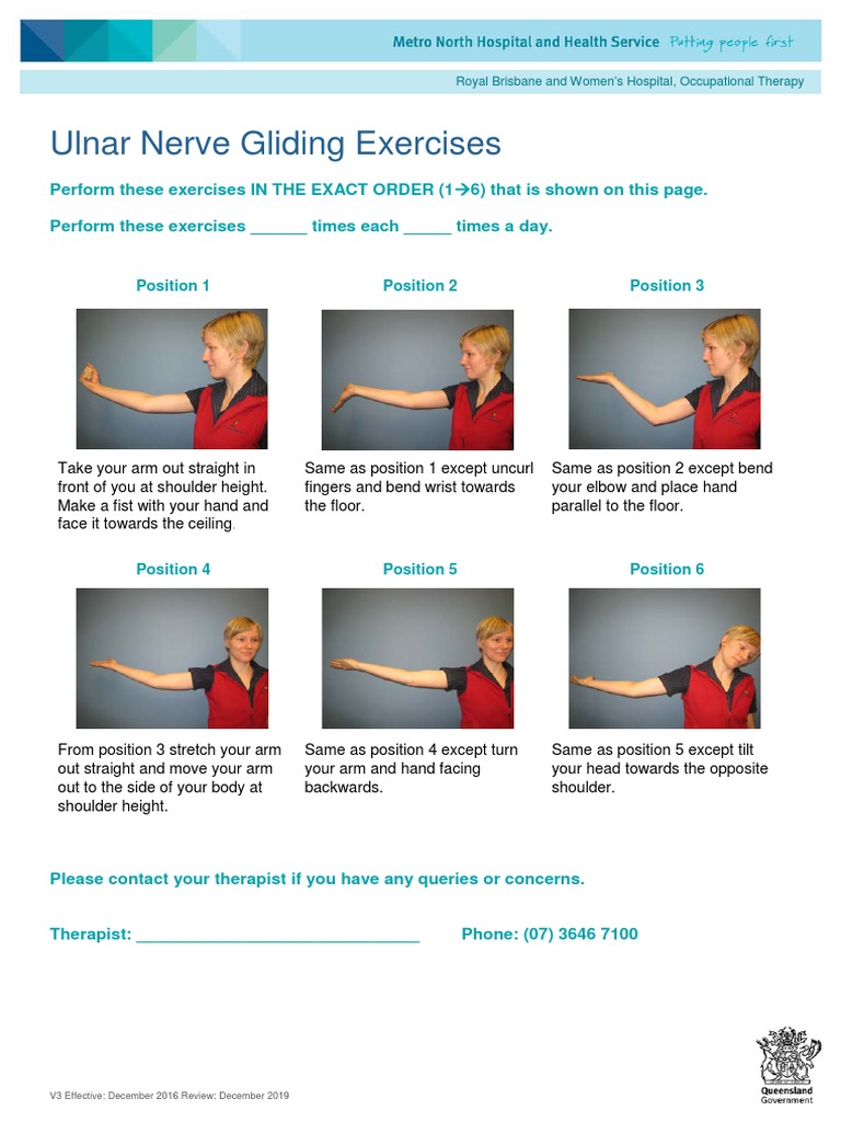 Hands Ulnar Nerve Exercises | PDF
