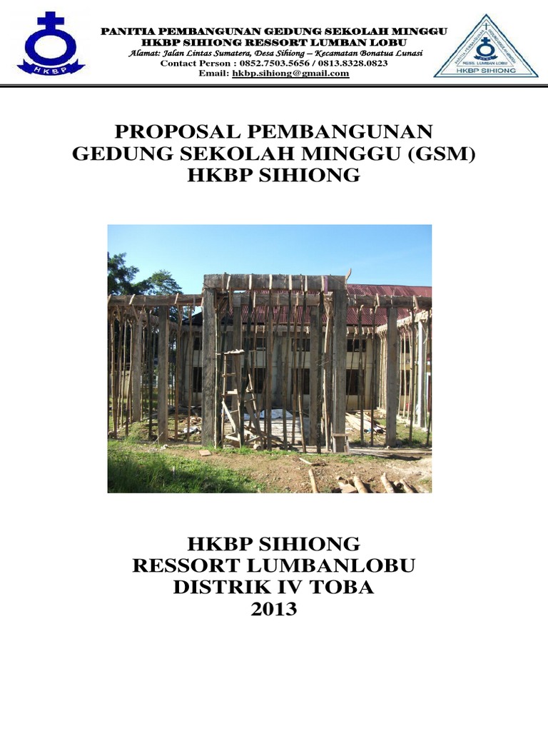 Proposal Gedung Sekolah Minggu HKBP Sihiong | PDF