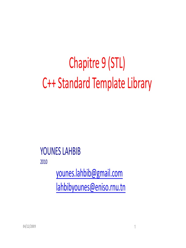 Chap10 STL | PDF | Array Data Structure | C++