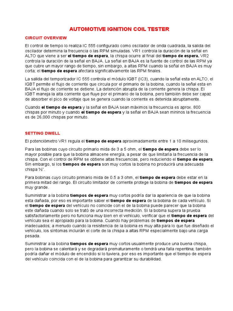 Setting Dwell | PDF | Inductor | Frecuencia