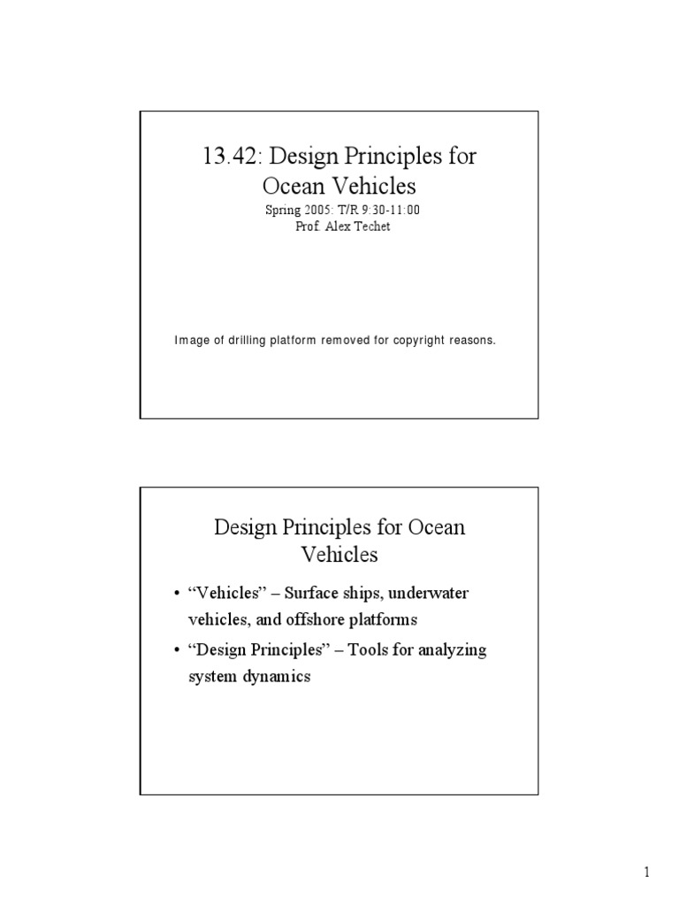 Design Principles For Ocean Vehicles | PDF | Waves | Force