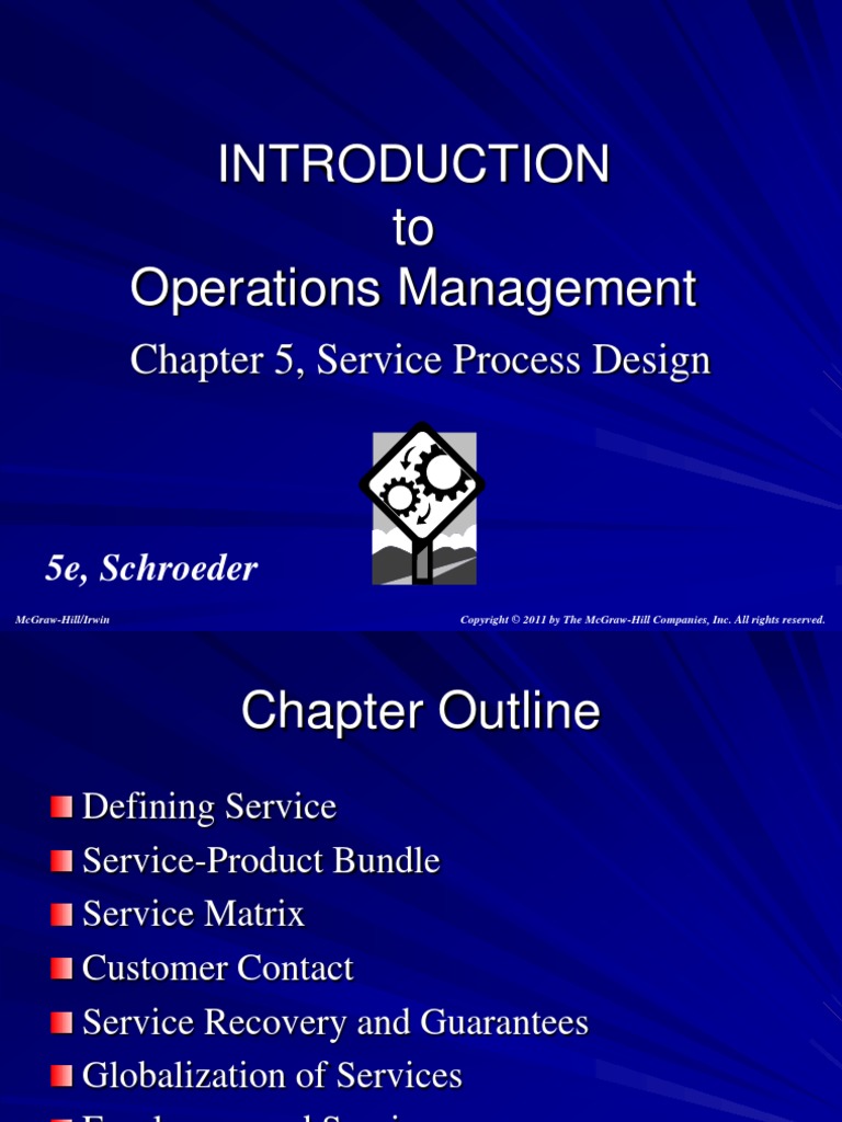 To Operations Management: Chapter 5, Service Process Design | PDF ...