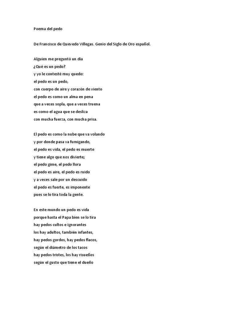 Poema Del Pedo | PDF