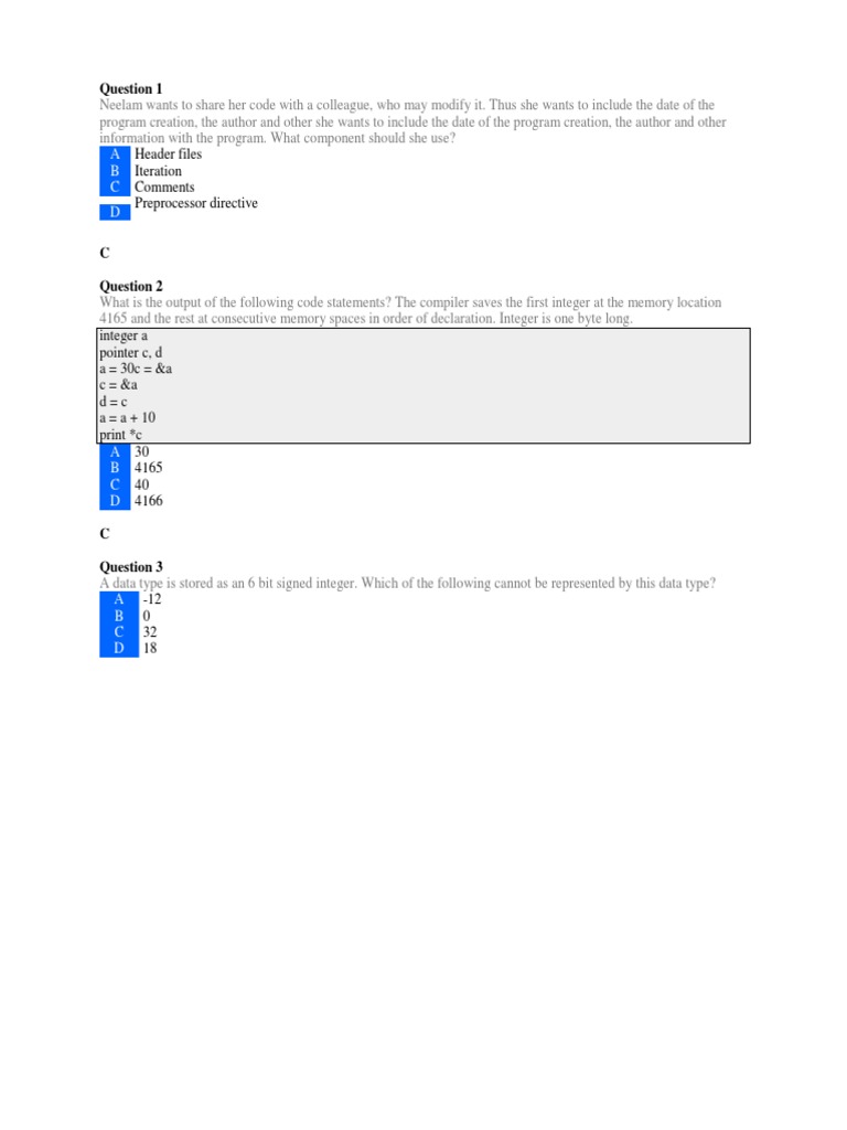 TCS Most Important Questions | PDF | C (Programming Language) | Inheritance (Object Oriented ...