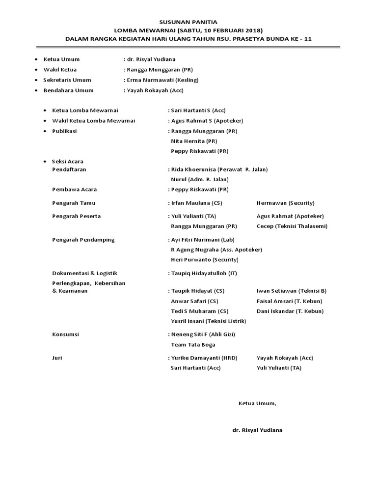 Proposal Lomba Mewarnai | PDF