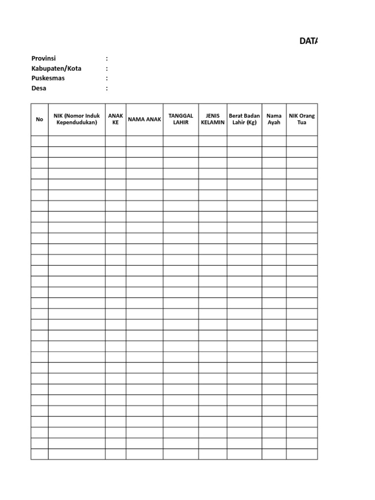 Form Data Eppgbm | PDF