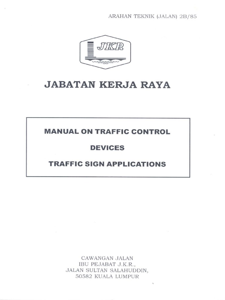 2B-85 Traffic Control Devices Traffic Signs Application PDF | PDF
