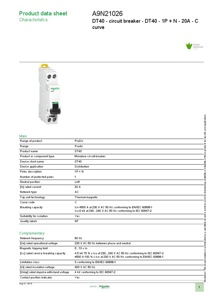 Circuit Breaker Specs for Engineers | PDF | Electricity | Manufactured Goods