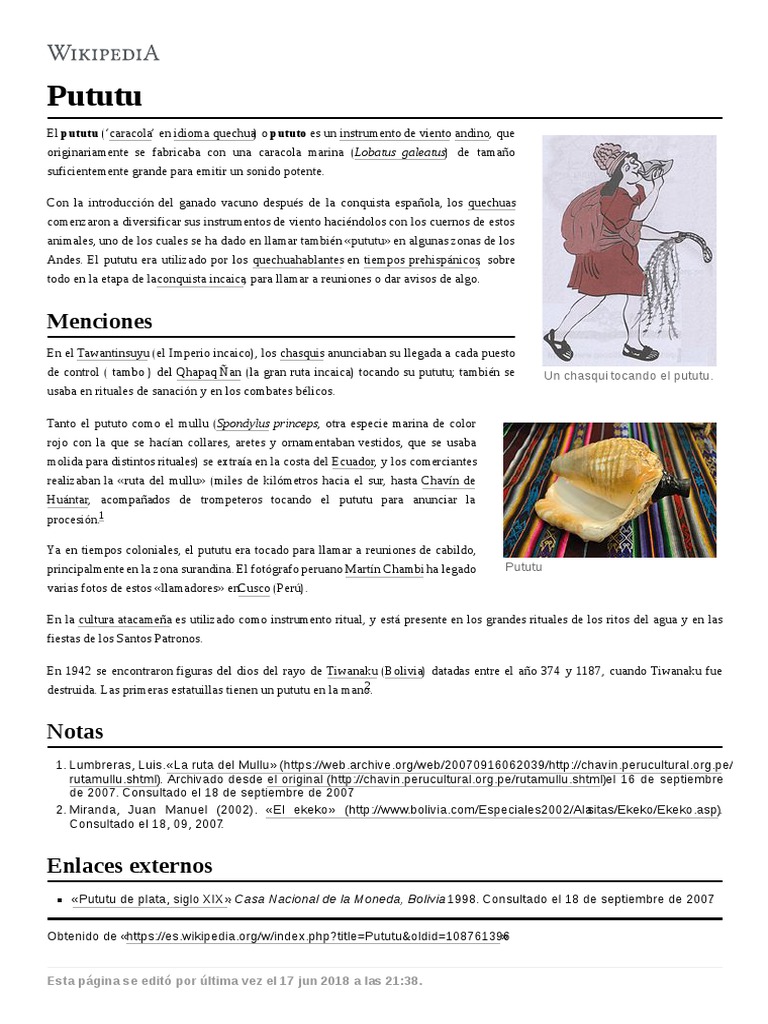 Pututo | PDF | Imperio Inca