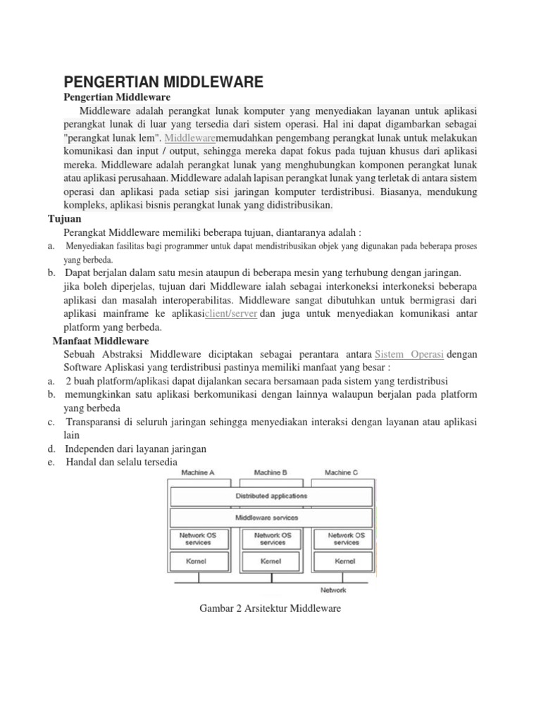 Pengertian Middleware | PDF