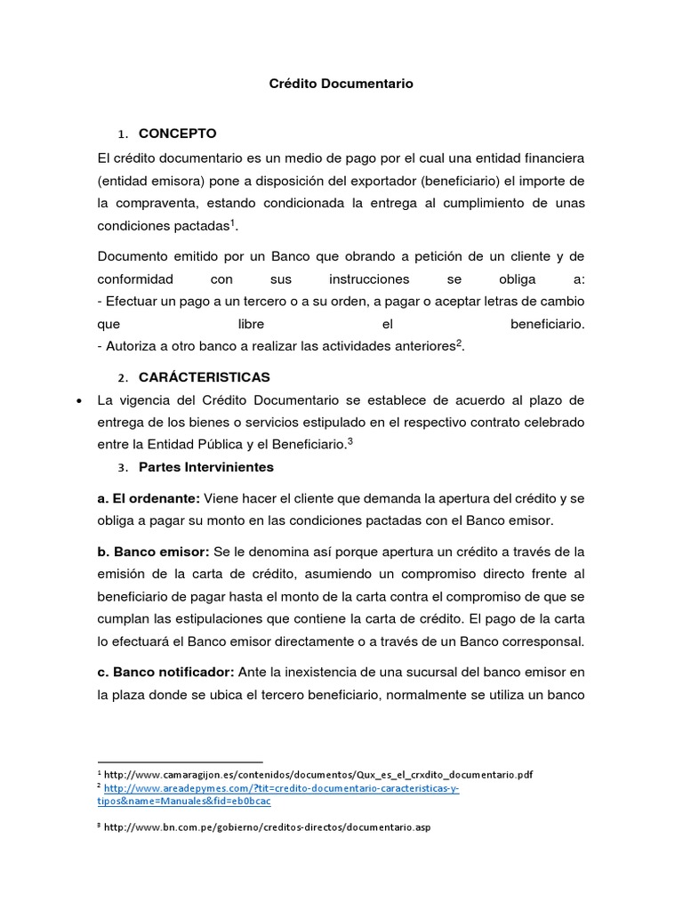 Crédito Documentario | PDF | Carta de crédito | Derecho empresarial
