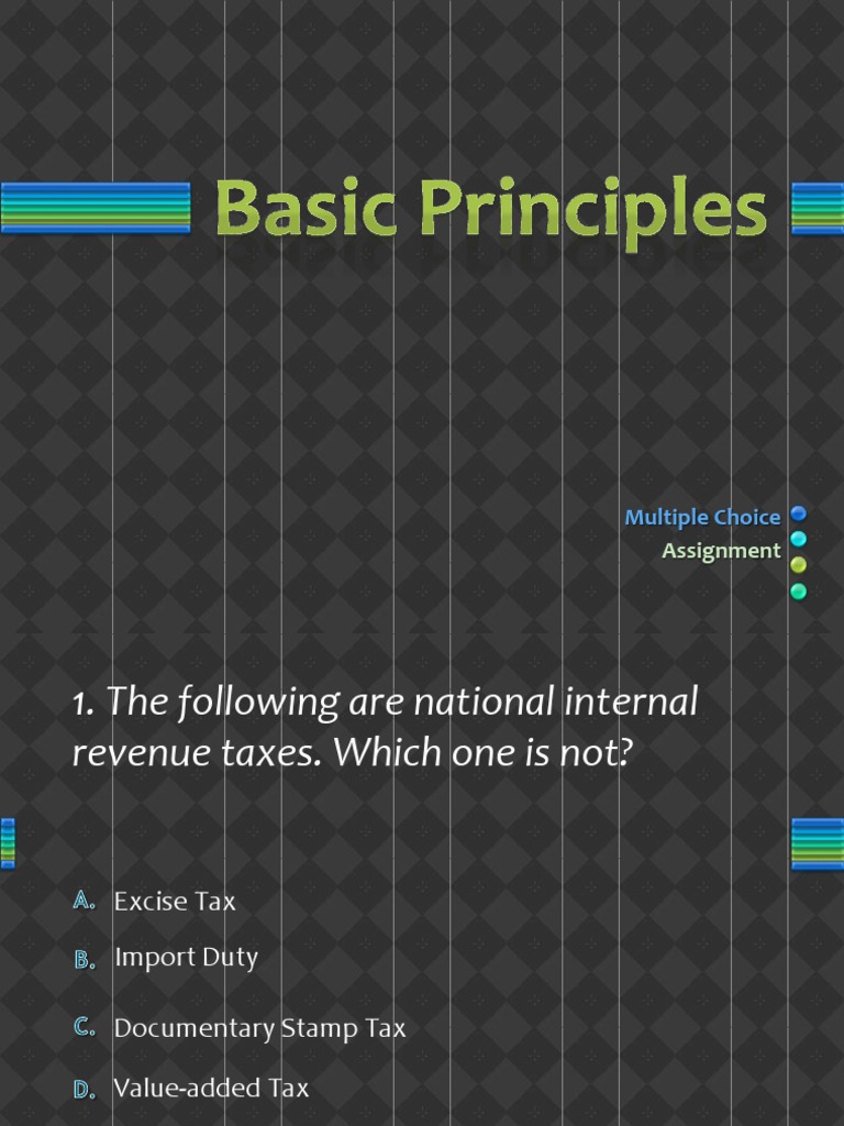 Multiple Choice: Assignment | PDF | Tax Exemption | Taxes