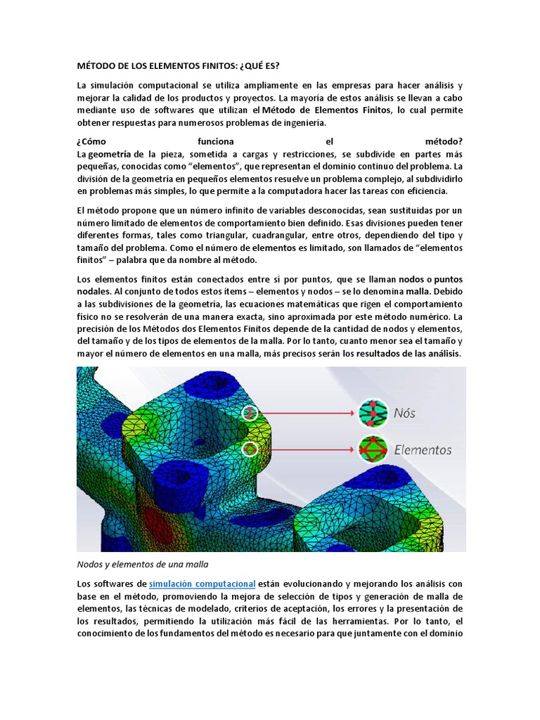 Método de Los Elementos Finitos | Método de elementos finitos ...
