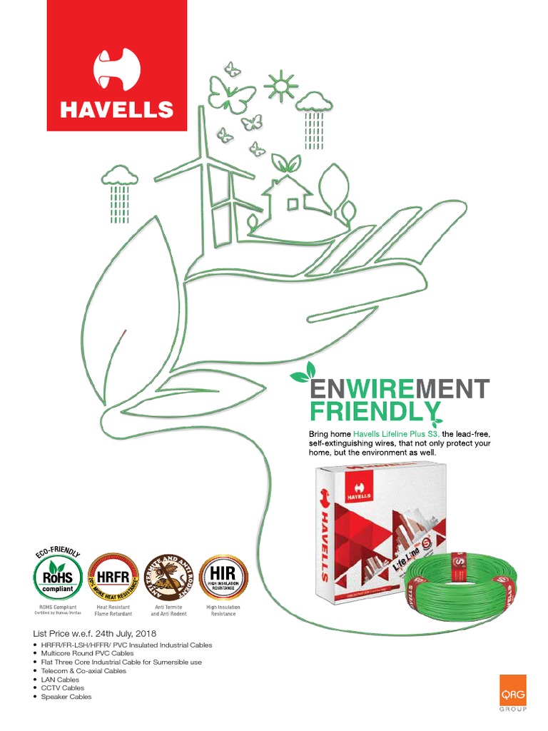 Havells ConsumerCables PDF | PDF | Coaxial Cable | Electrical Wiring