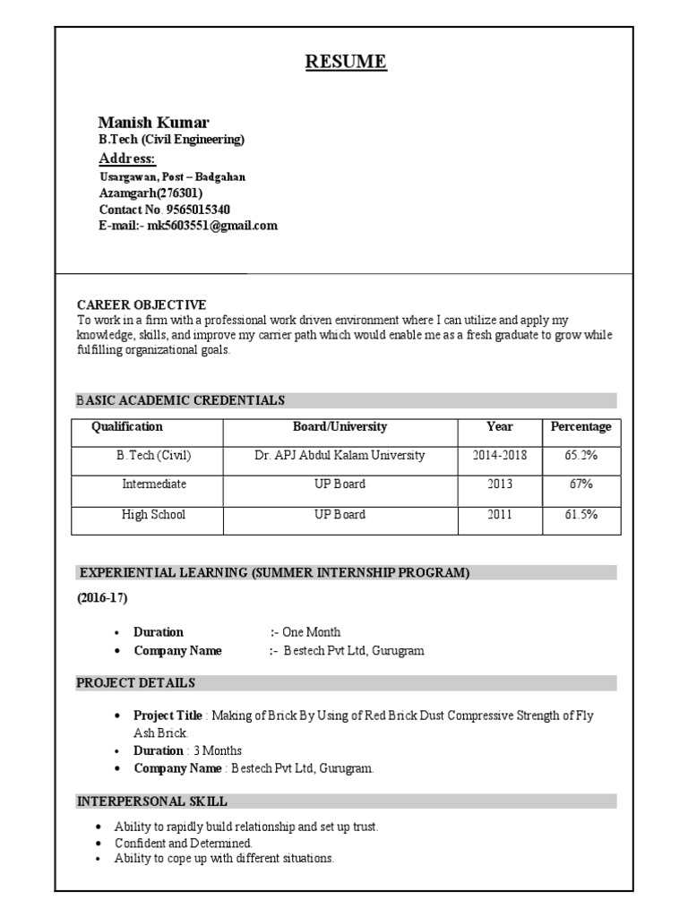 Manish Resume | PDF