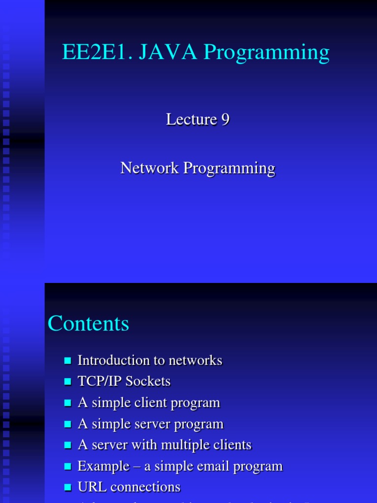 A Java Networking | PDF | Network Socket | Transmission Control Protocol