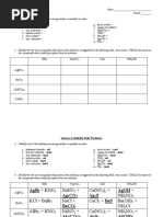 Solubility Rules Worksheet - Answers | PDF