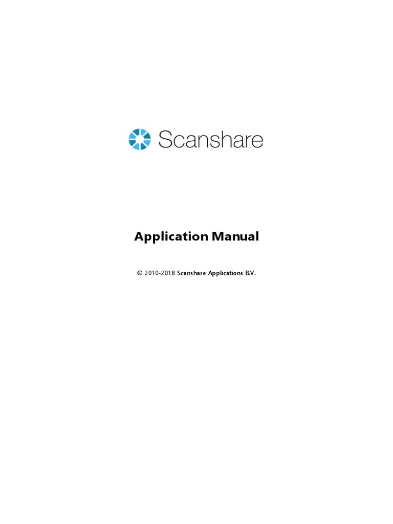 Scanshare Application Manual v4.9 | PDF | Information Technology | Information Technology Management