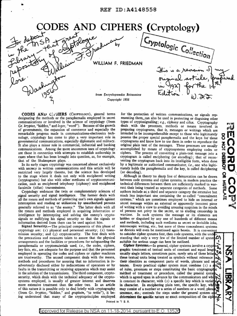 Codes and Ciphers (Cryptology) | PDF | Cryptography | Cipher