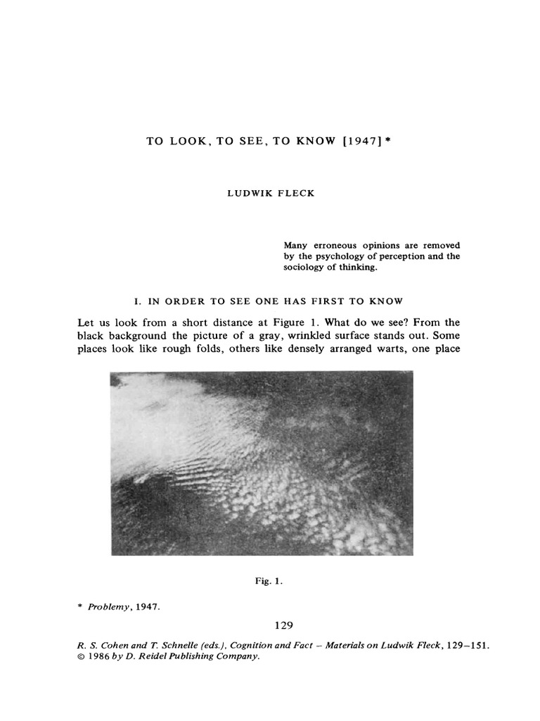 Ludwik Fleck: Problemy, 1947 | PDF | Measurement | Science