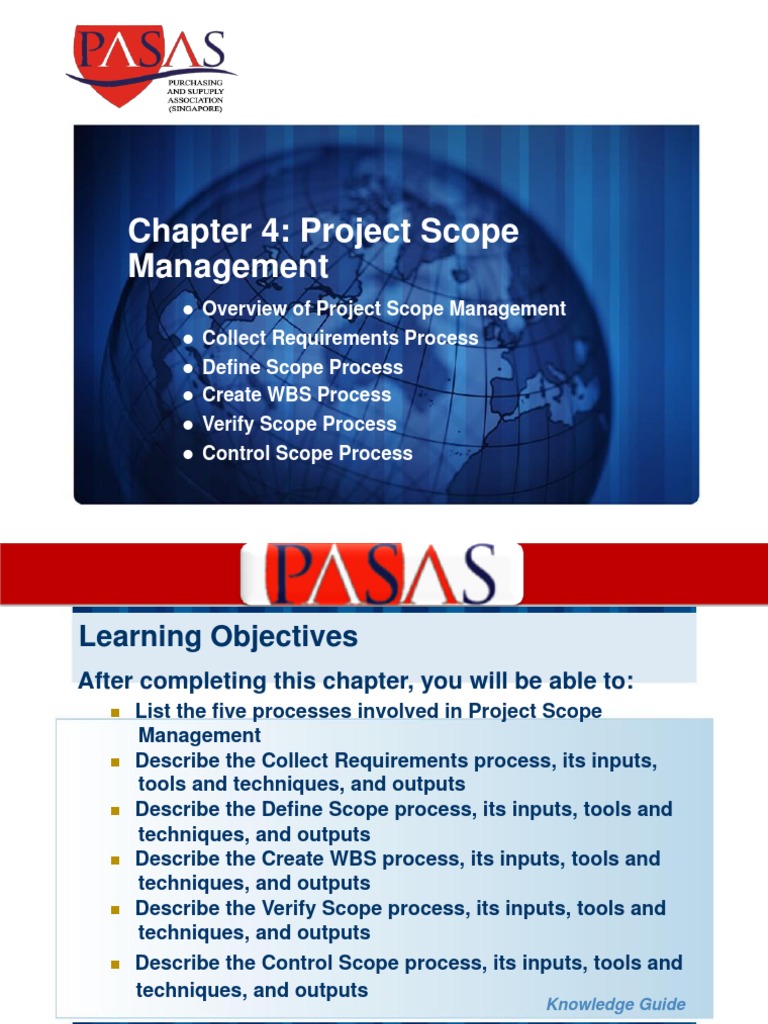 Project Scope Management Chapter - Collect Requirements, Define Scope ...