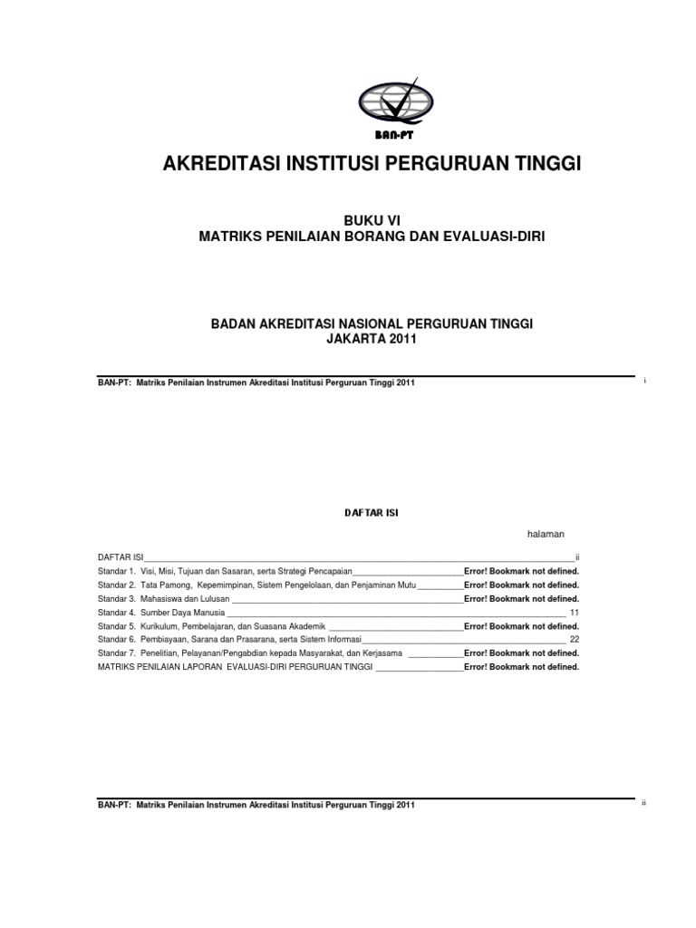 AIPT Standar 4 Dan 6 Matriks Penilaian | PDF
