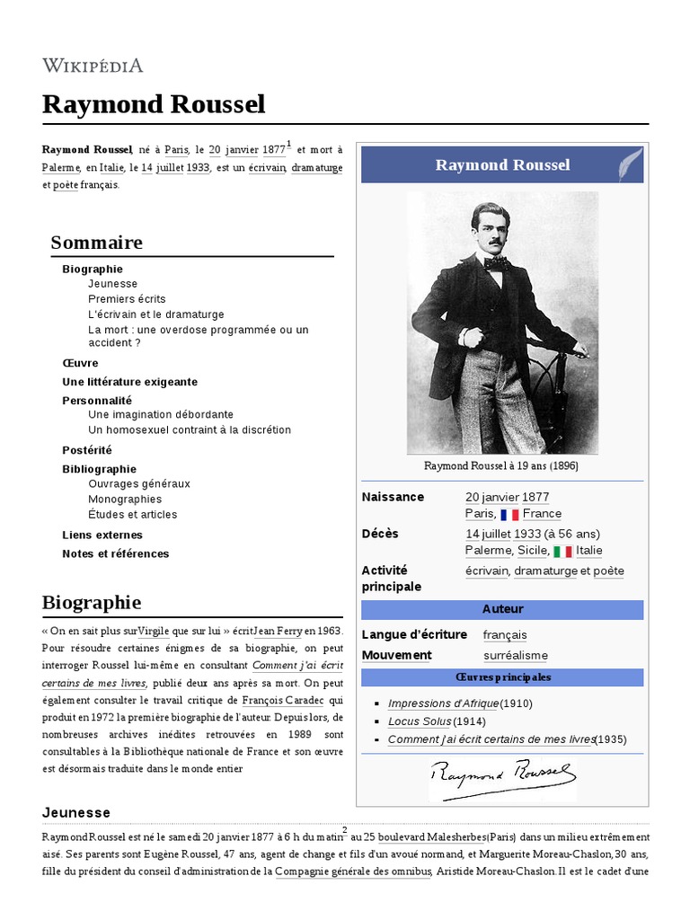 Raymond Roussel | PDF | Poésie