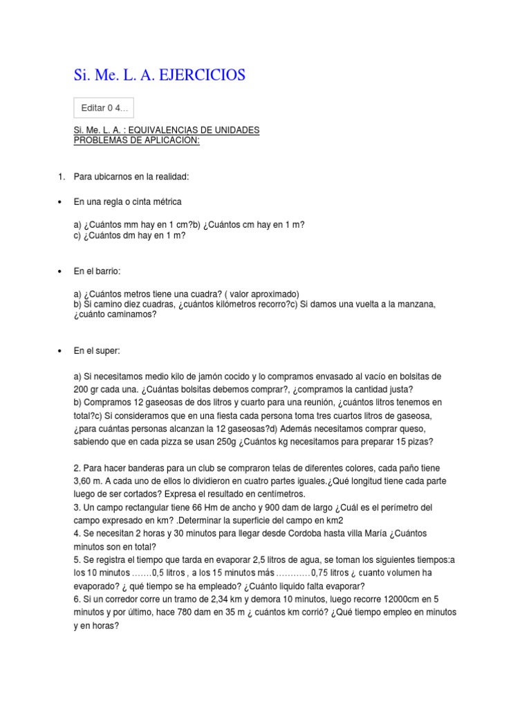 Simela | PDF | Kilogramo | Naturaleza