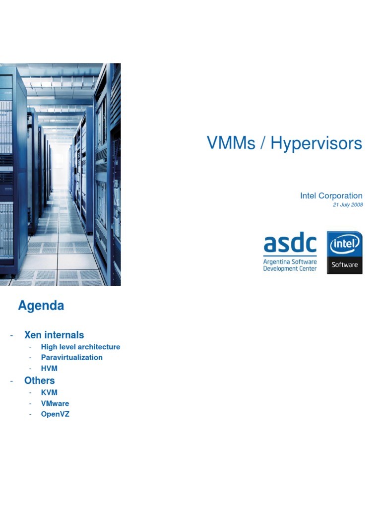 Vmms / Hypervisors: Intel Corporation | PDF | Device Driver | Computer ...