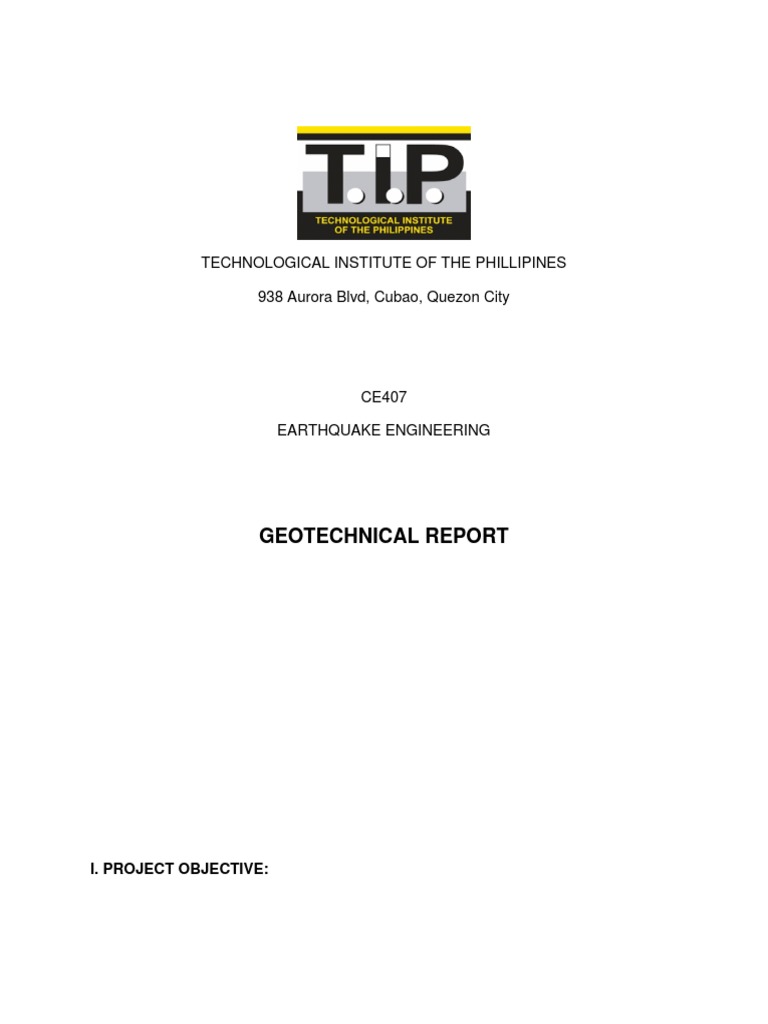 Geotechnical Report | PDF | Geotechnical Engineering | Foundation ...