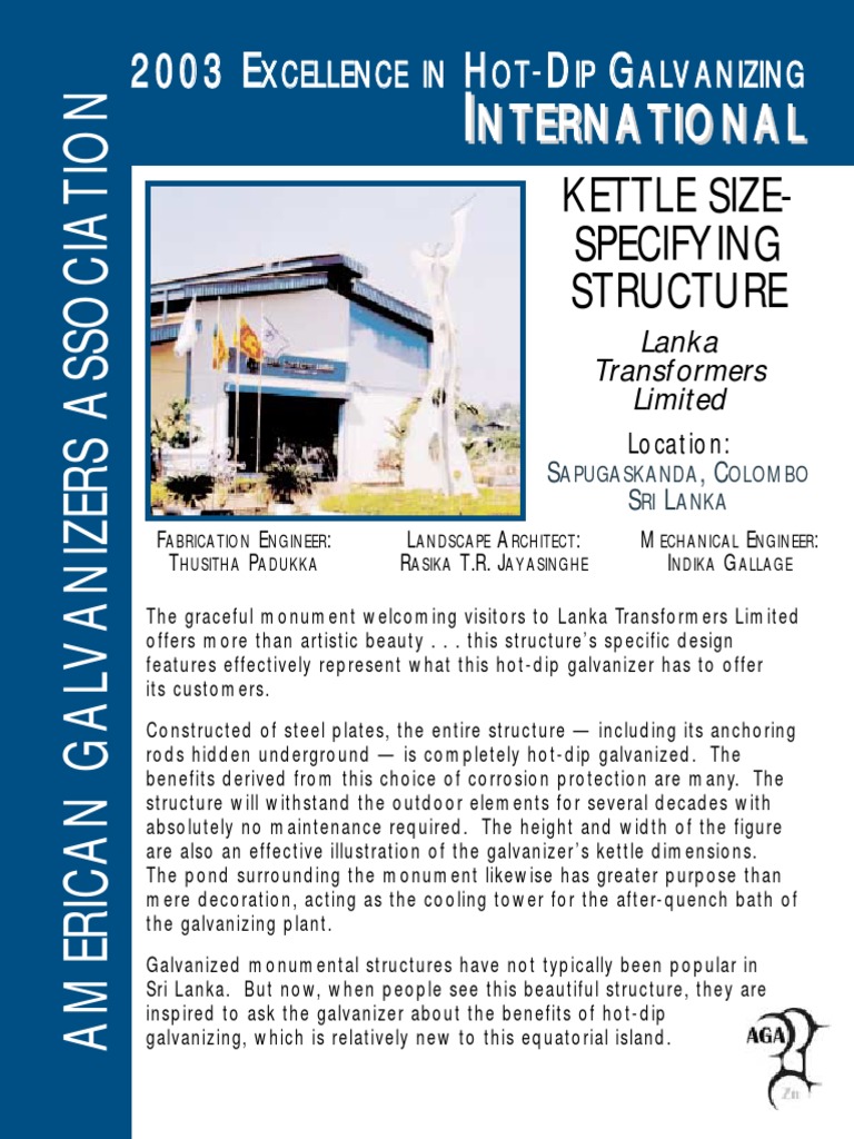 Kettle Size Specifying Structure | PDF | Galvanization | Metals