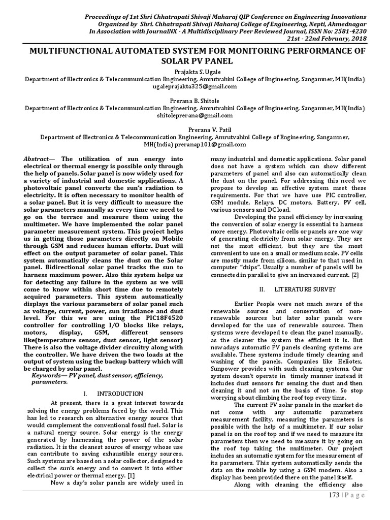 JournalNX - Solar PV Panel | PDF | Photovoltaics | Solar Panel