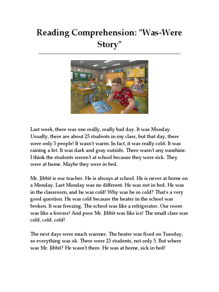 WAS WERE Reading-Comprehension | PDF