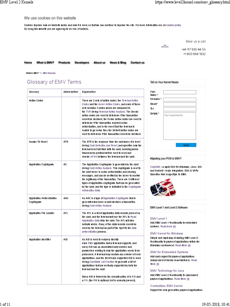 EMV Glossary | PDF | Emv | Personal Identification Number EMV Glossary | PDF | Emv | Personal Identification Number