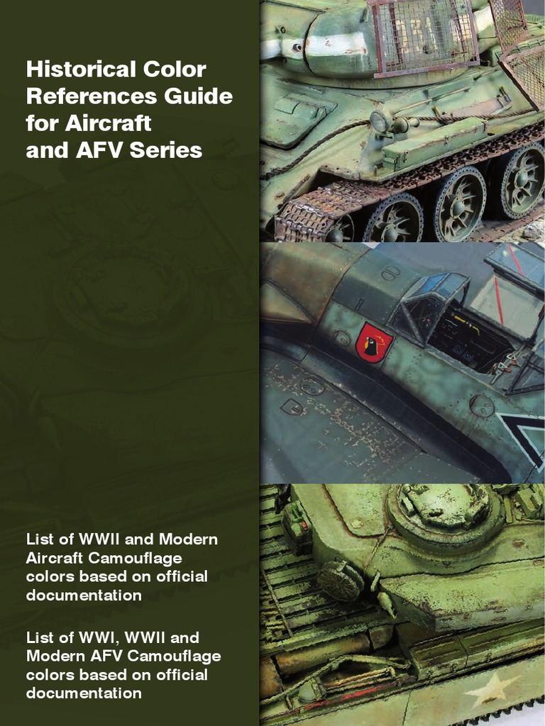 Historical Aircraft & AFV Camouflage Colors Guide | PDF | Grey | Green