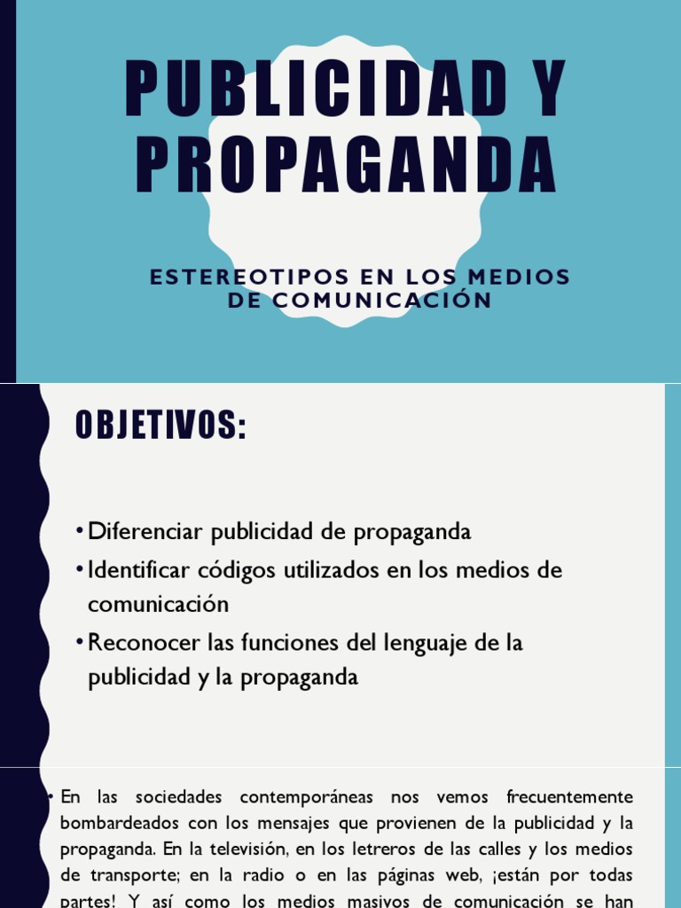 La influencia de la publicidad y la propaganda en los medios de ...