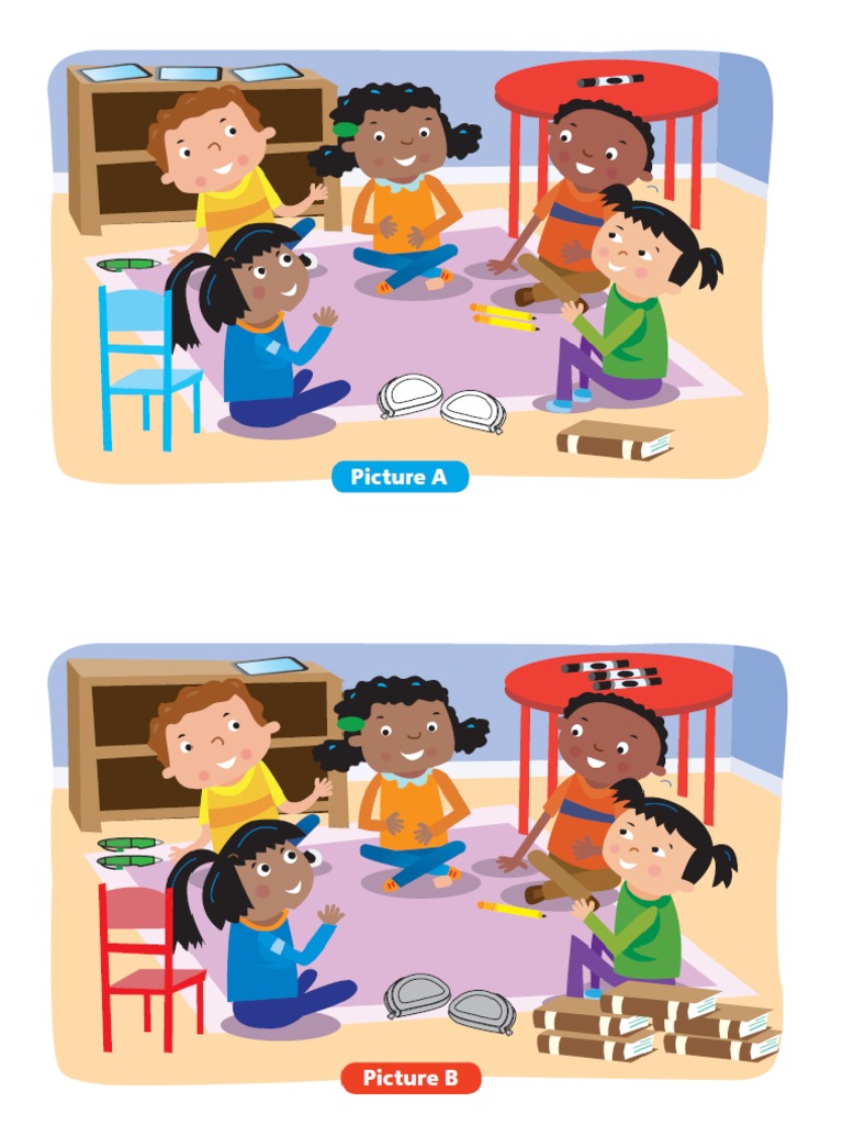 Find The Differences - Classroom Objects | PDF