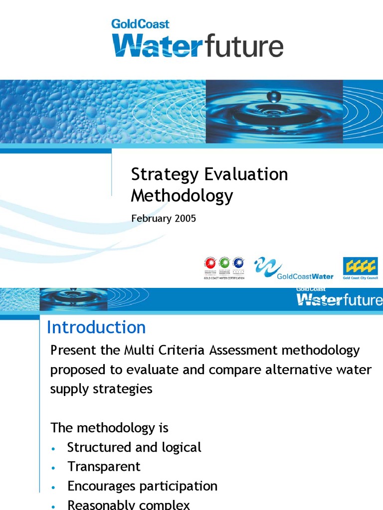 Strategy Eval Methodology | PDF | Water Resources | Evaluation