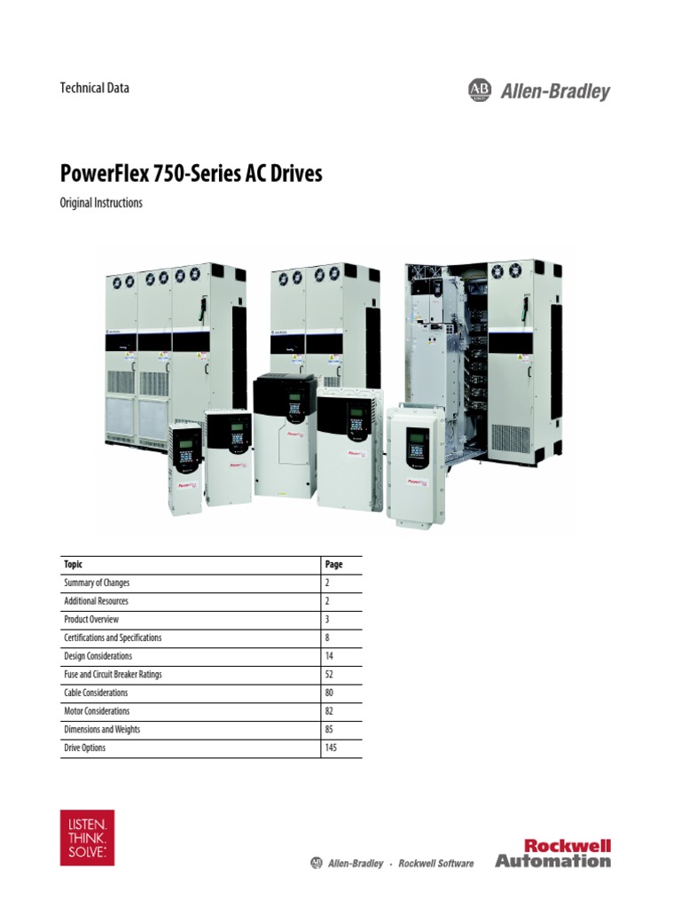 Powerflex 750-Series Ac Drives: Technical Data | PDF | Alternating ...