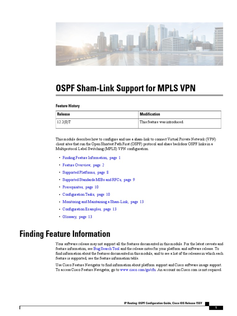 OSPF Sham Link | PDF | Multiprotocol Label Switching | Networking